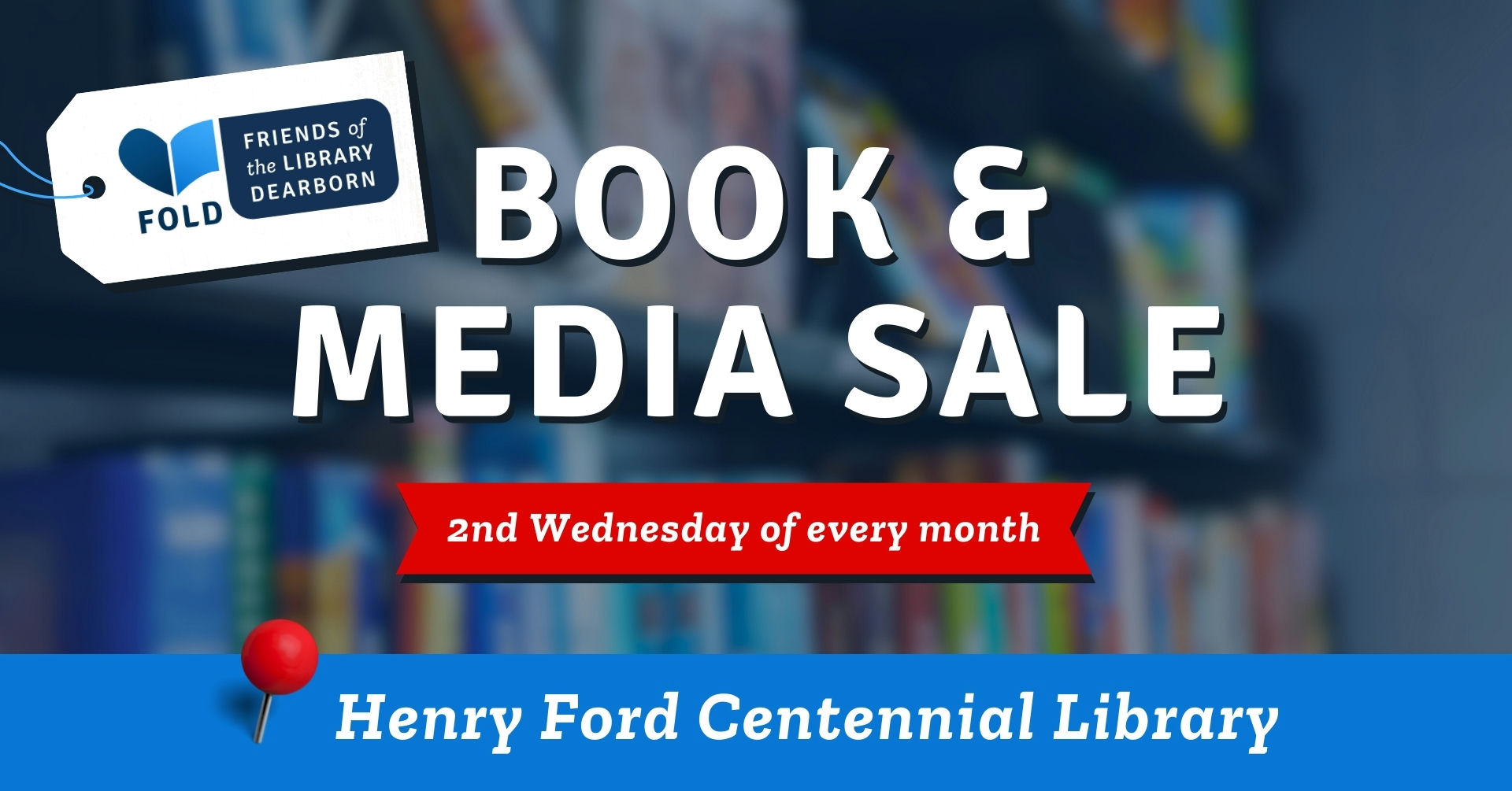 FOLD Book and Media Sale Title Card | Dearborn Public Library