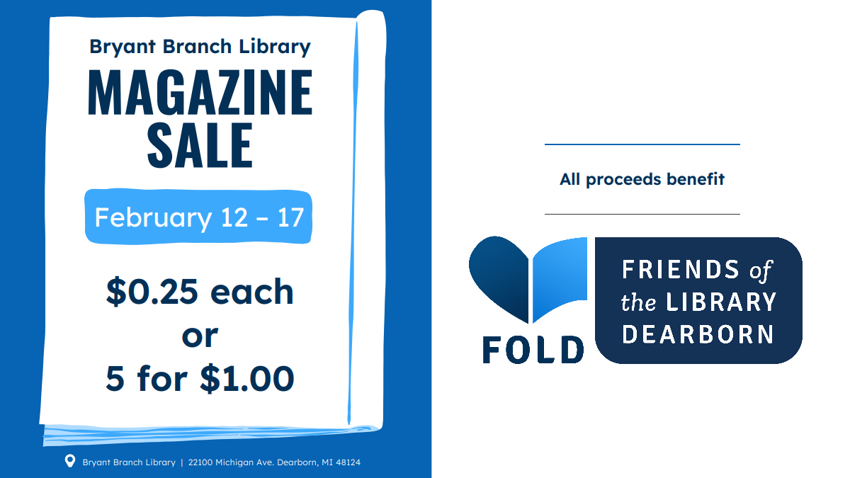 Bryant Magazine Sale title card | Dearborn Public Library