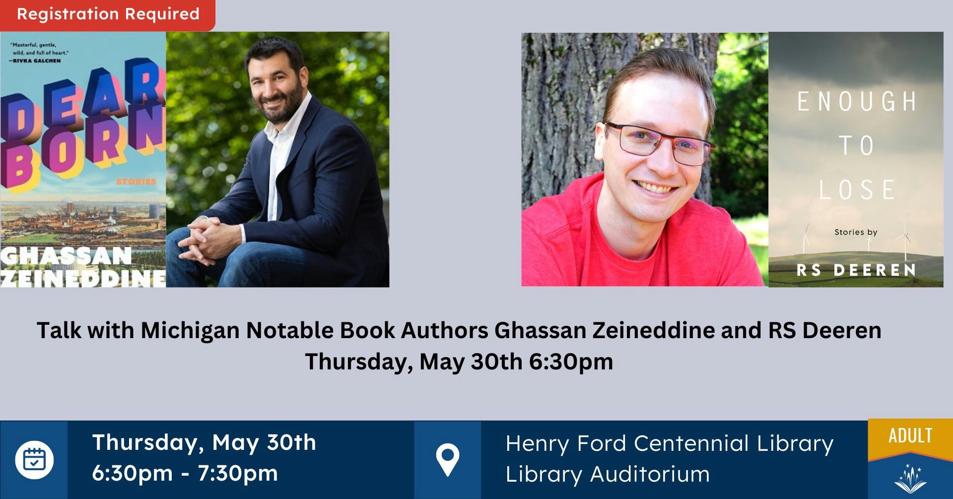 Author Talk – Zeineddine – Deeren | Dearborn Public Library
