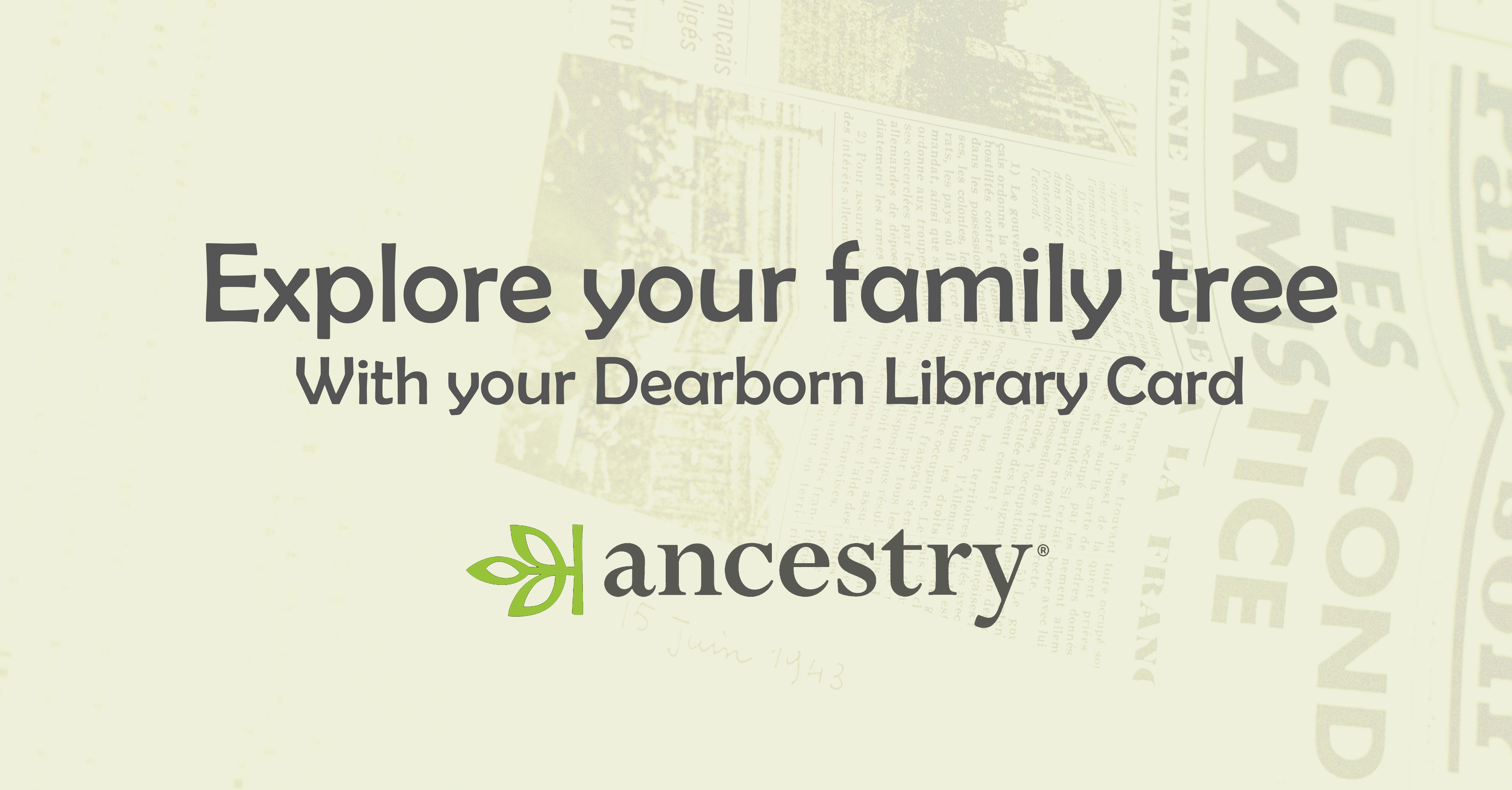 Ancestry | Dearborn Public Library