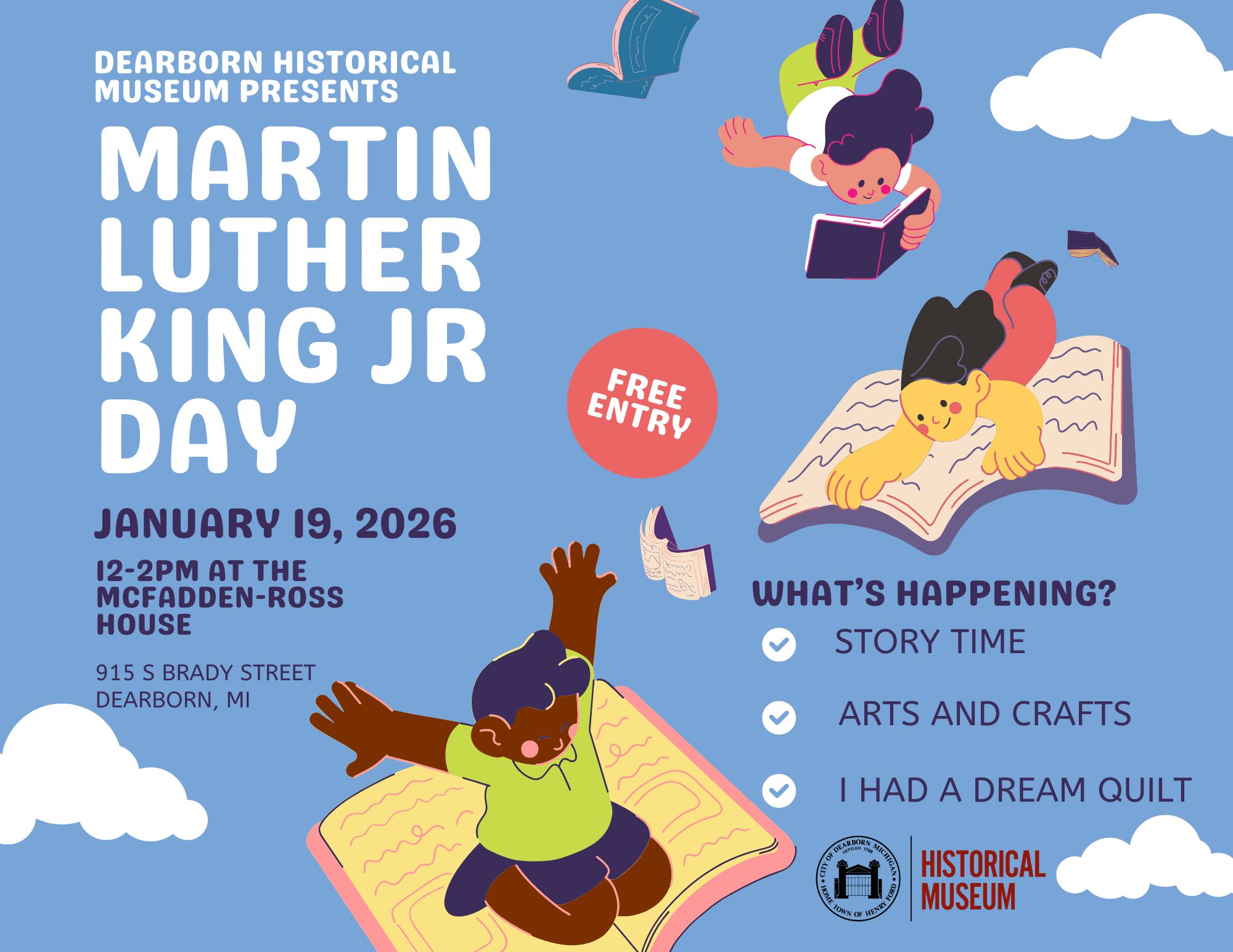 MLK day 2026 flyer landscape (1) | Dearborn Public Library